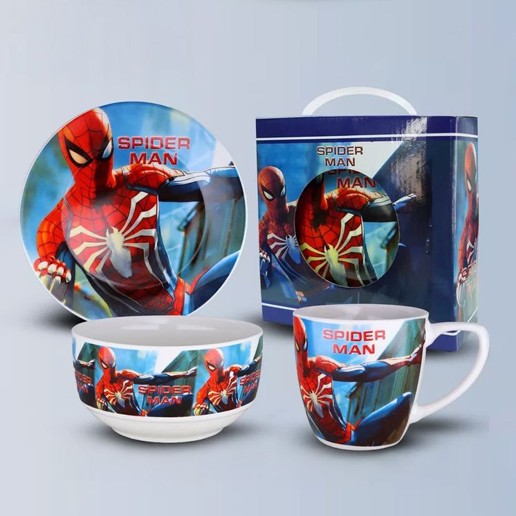 Kids Tableware Set with Spider-Man Design – nzoi.com | إنزوي